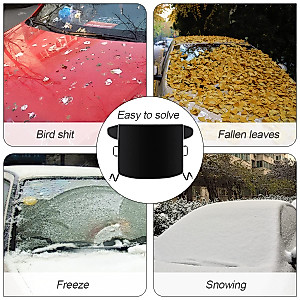 Windshield Snow Cover for Cars, Trucks, Vans - Waterproof, Windproof Winter Frost and Ice Removal Sunshade With Side Mirror Covers