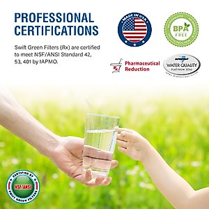 Swift Green Filters SGF-W10 Rx Compatible Refrigerator Water Filter for 4396701, EDR6D1, FILTER 6, 46-9915, CLCH125, EFF-6001A, Made in USA (3 Pack)