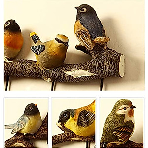 WNESY Wall-Mounted Coat Rack Bird Decoration Hook Modern European-Style Living Room Wall Coat Rack Room Creative Coat Hook Wall-Mounted Coat Hook-E
