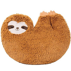 AmyToo Plush Sloth Pillow 16 inch Soft Sloth Plush Toy Stuffed Animal Squishy Neck Pillow Hugging Sloth Room Decoration Birthday Gifts for Toddlers