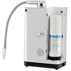 VEVOR Water Ionizer Machine, 7 Water Settings, Alkaline Acid Home Filtration System w/ 3.8" LCD Touch Panel, pH3.5-10.5 Kangen Water w/ 6000L Replaceable Filter, up to 1000PPM TDS & -500mV ORP, Silver