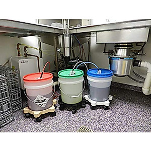 TCD Parts Inc. - 5 Gallon Bucket Dolly- 6 CASTERS for No Spill or TIP…