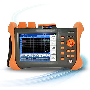 SPEEDWOLF 850/1300nm 24/22dB Multimode OTDR 5.6inch Touch Screen FTTH Fiber Optic Cable Tester with Visual Fault Locator(VFL) and FC+SC+FC/UPC(Male)-LC(UPC+APC)(Female) Adapter(OTDR32F-T1-MD-1)