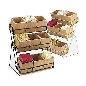 Cal-Mil 1817-13 Black Iron Bamboo Bin Display