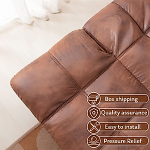 CH CHARME HOUSE Bed Convertible futon Couch with Adjustable Backrest, Modern Sleeper Sofa for Office Living Bedroom and Sitting Room, Brown