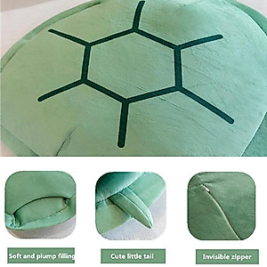MUVLUS Wearable Turtle Shell Pillows,Removable Turtle Plush Pillow Stuffed Animal Turtle Plush Toy Funny Dress Up,Gifts for Boys and Girls, 40in, Green