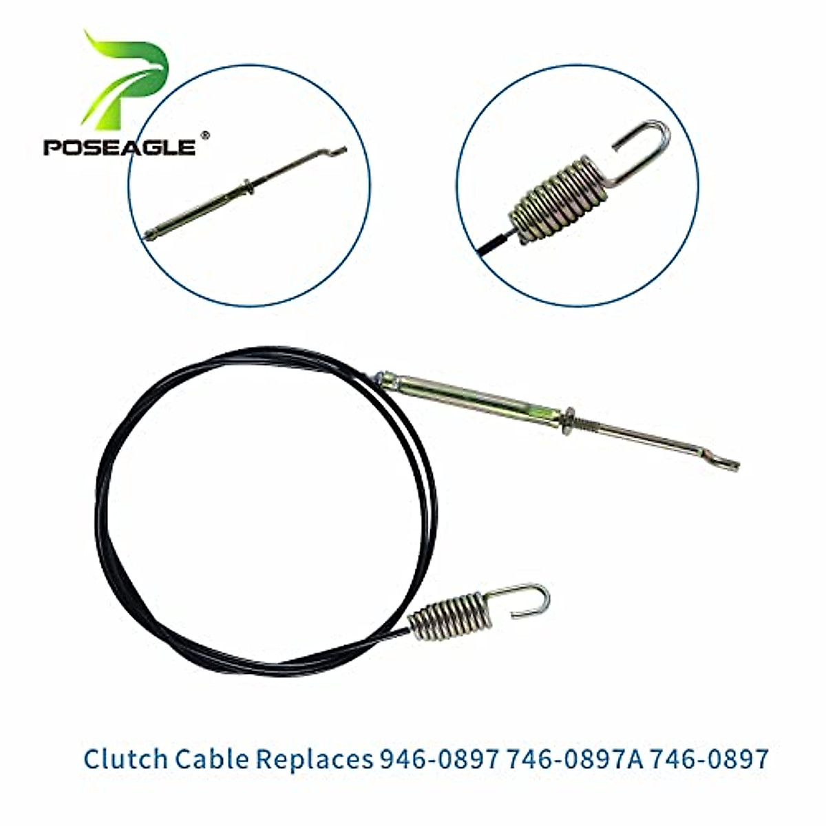 POSEAGLE 746-0897 Cable Compatible with MTD 946-0897 Auger Cable, MTD 746-0897 Auger Cable 746-0897, 746-0897a Auger Clutch Cable 746-0897, 746 0897