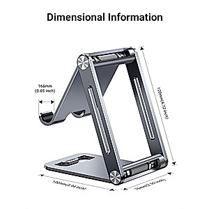 UGREEN Phone Stand for Desk Cell Phone Holder Adjustable Compatible with iPhone 14 13 12 Pro Max 11 XS Max XR X 8 Plus, Nintendo Switch, Aluminum Metal Desktop Phone Stand Portable, Space Grey