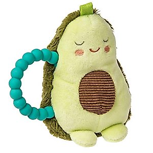Mary Meyer Teether Baby Rattle, 6-Inches, Yummy Avocado