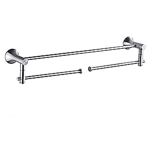 Towel BAR Rack Towel Rail Towel Bar Holder Bathroom Rotating Towel Bar 304 Stainless Steel Brushed Single Pole Double Pole Towel Rack Kitchen Hanging Rod
