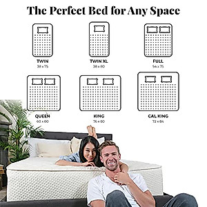 Latex for Less 2-Sided Natural Latex Mattress 9"|100% Natural Latex, Organic Cotton and Pure, Natural Wool| Handcrafted in The USA| GOTS Certified Organic Cotton| 100% Natural Wool | King