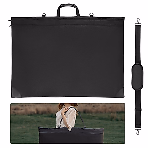 Alpinista Art Portfolio Bag,24 x 36 inches Waterproof Art Work Portfolio Case with Detachable Shoulder Strap for Artwork Organization, Black