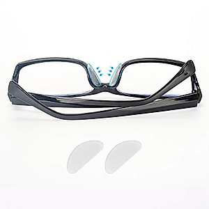 40 Pairs Eyeglass Nose Pads Silicone Soft Seft Adhesive Thin Anti-Slip Nosepads for Eyeglasses Glasses Sunglasses (Clear 1mm)