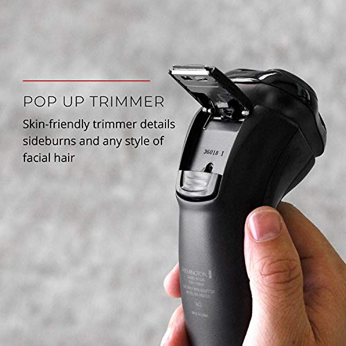 Remington PR1235 R3 Power Series Rotary Shaver, Men's Electric Razor, Electric Shaver, Black