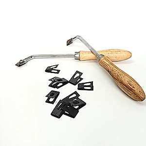 Vinyl Floor Welding Slot Knife Plastic PVC Floor Welding Grooving Gouge+10 Blades