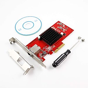 EDUP 10Gb Gigabit Ethernet PCI-E Network Controller Card with Heat Sink 1G/2.5G/5G/10Gbps RJ45 LAN Adapter PCI Express Converter Network Card for Desktop PC with Windows 10/8.1/8 /7