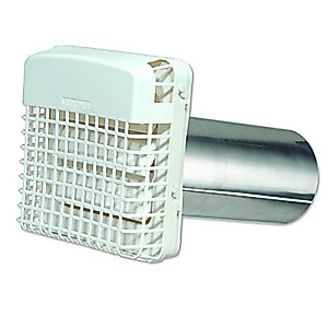 Dundas Jafine BPGH4WZW6 Prograde Professional Exhaust Dryer Vent Hood with Pest Guard, Polypropylene, 4 in. , White
