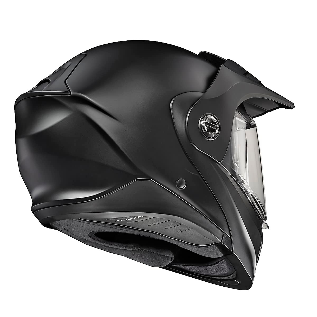 ScorpionEXO AT960 Modular Adventure Street Adult Motorcycle Helmet with Bluetooth Ready Speaker Pockets DOT ECE Approved (Solid Matte Black Medium)