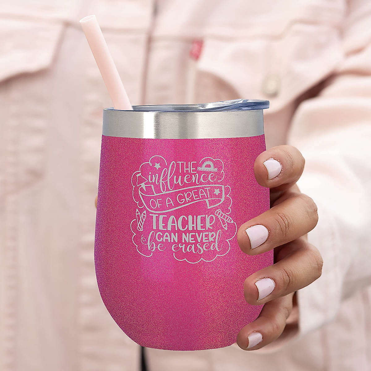 Bad Bananas Teacher Gifts for Women - 12 oz Insulated Wine or Coffee Tumbler With Lid - Teacher's Week Gifts, End of Year Appreciation Thank You Gift Ideas from Student