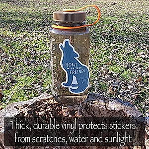 Your True Nature Advice from Nature Bookmark & Sticker Set - Wolf Sticker, Moon Bookmark (AMBS-WOLFMO)