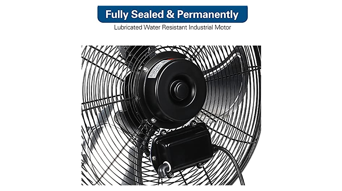 BILT HARD 3000 CFM 14 in. Outdoor Wall Mount Fan, 3-Speed Waterproof ...