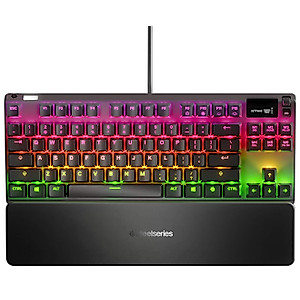 SteelSeries Apex 7 TKL - Mechanical Gaming Keyboard - OLED Display - Brown Switches - American (QWERTY) Layout