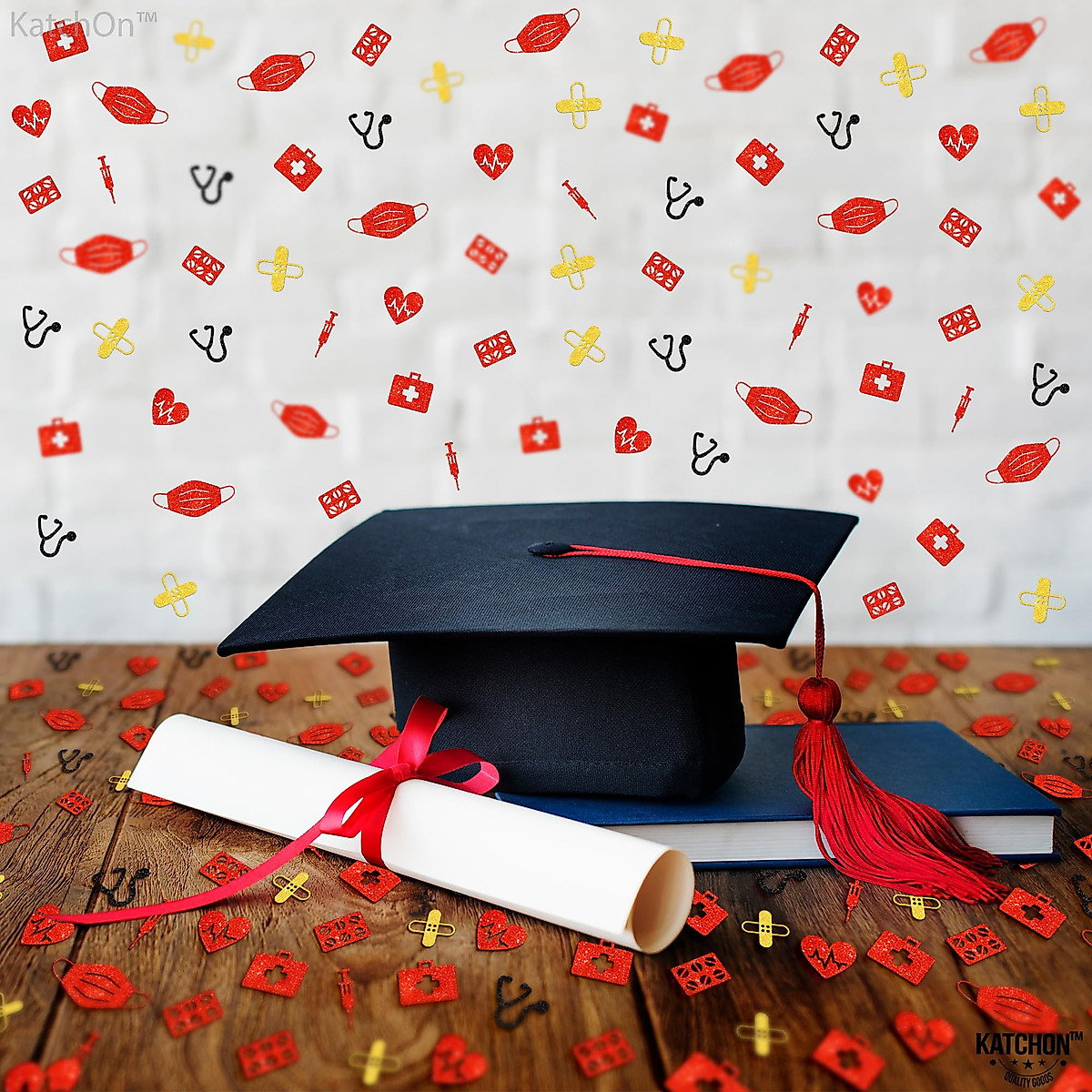 KatchOn, Glitter Nurse Graduation Confetti - Pack of 1000 | Nurse Confetti for table | Nurse Party Decorations, Medical Graduation Decorations | Medical Confetti, Graduation Decorations Class of 2024