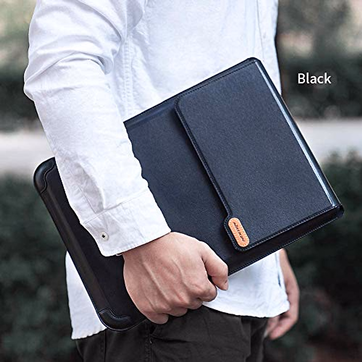 Nillkin 15.6 inch Laptop Sleeve Case Laptop Stand Adjustable, Computer Shock Resistant Bag with Mouse Pad for MacBook Pro 16"/15" 15.6" Dell Lenovo HP Asus Acer Samsung Chromebook Computer,Black