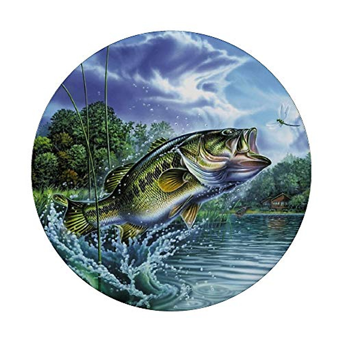Largemouth Bass Fishing for men Cool Fish Hunting Lovers PopSockets PopGrip: Swappable Grip for Phones & Tablets