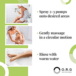 ORG Body Scrub Deep Gel Exfoliator for Glowing and Smooth Skin - Korean Exfoliating Peel Skincare - Natural Cruelty Free Formulation for Sensitive Skin 6oz