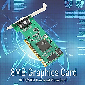 Graphics Card,MultiDisplay Video Card,Graphics Card VGA PCI 8MB 32Bit Desktop Computer Accessories,Low Profile, Low Consumption Graphics Card