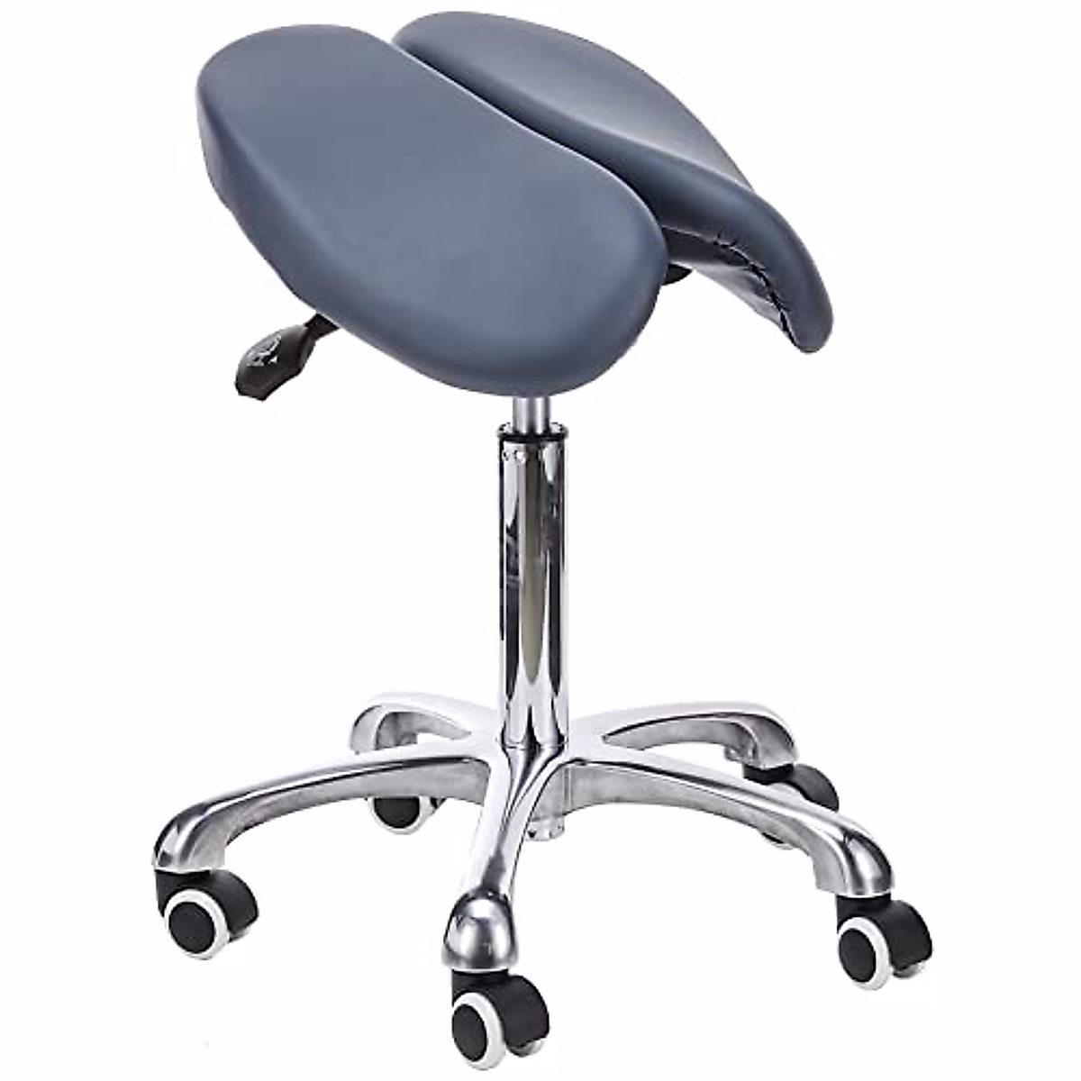 Master Massage Berkeley Ergonomic Split Style Saddle Stool in Agate Blue, 1count