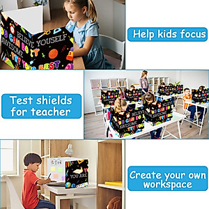 24 Pcs Privacy Boards for Student Desks Chalkboard Classroom Desk Divider Table Desk Privacy Panel Privacy Folders Screen Partition for School Teacher Student Study Test Shield Home Class (Chalkboard)