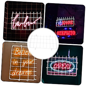 Outanaya Emergency Light Metal Cover Wrought Iron White Exit Conditioner Guard for Emergency Light