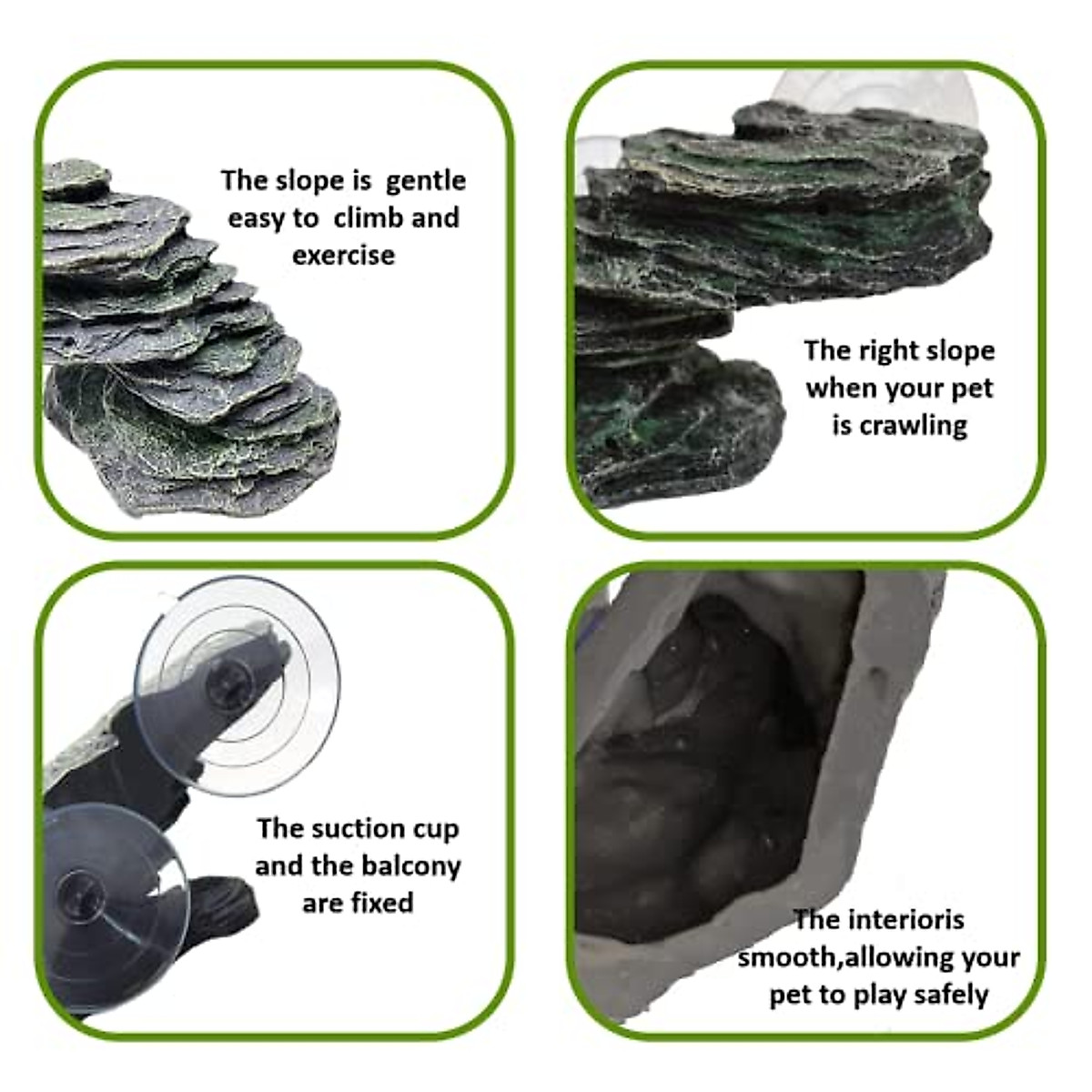 kathson Turtle Basking Platform Tortoise Dock Aquarium Landscape Decorative Climbing Ramp Shale Small Stone Ornament Rock for Frogs, Newts