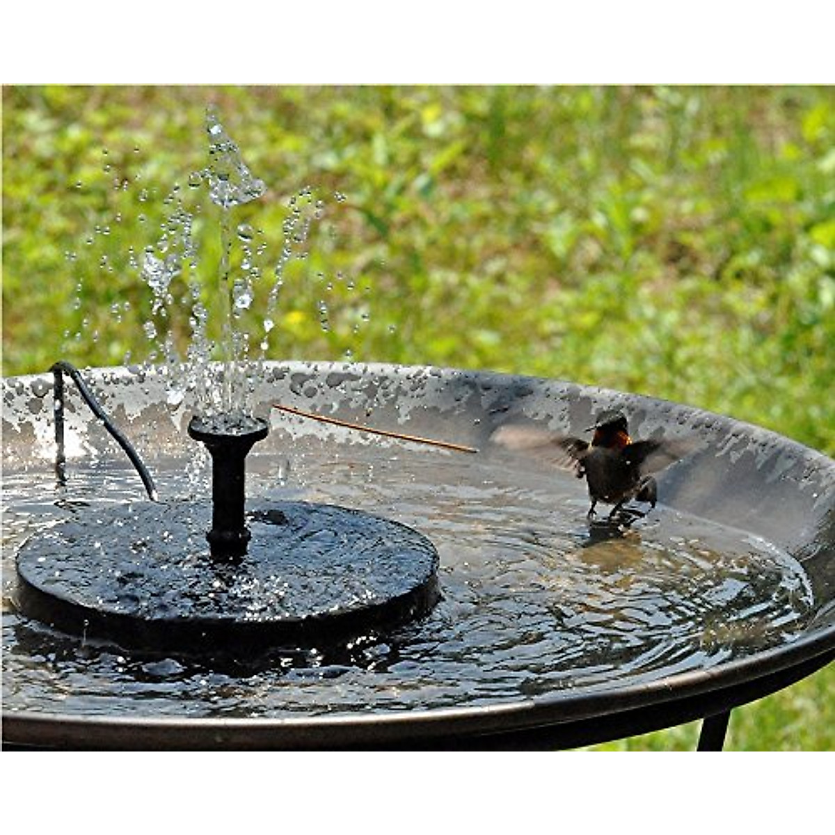 Solar Fountain Pump, Free Standing 1.4W Bird Bath Fountain Pump for Garden and Patio, Solar Panel Kit Water Pump