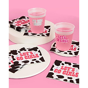 xo, Fetti Let's Go Girls Rodeo Napkins - 3-ply, 25 pcs | Bachelorette Party Decorations, Nashville Supplies, Cowgirl Bride Party Favors, Birthday Party, Western Theme