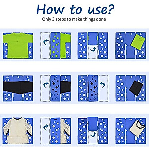 BoxLegend Version 5 Shirt Folding Board t Shirt Folder Clothes Folding Board Easy and Fast to fold Clothes for Adults, Larger and Thicker, Blue