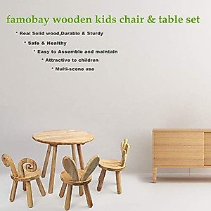 Wooden Kids Chair Set (Pack 2), Naturally Finished Solid Hardwood,Antlers Toddler Stool,Moose Chair,Handmade, for Playroom, Nursery, Preschool,Bedroom,Kindergarten,Reading,Playing,Boys Girls Age 2+