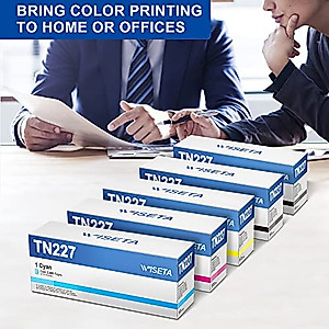 TN227BK/C/M/Y High Yield Compatible Toner Cartridge Replacement for Brother TN227 TN 227 TN223 TN-223 Work for HL-L3290CDW HL-L3210CW HL-L3230CDW MFC-L3710CW MFC-L3750CDW MFC-L3770CDW (5 Pack)