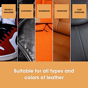 Furniture Clinic Leather Repair Paint | 2-in-1 Seal and Color | Use on Scratches, Tears, and Holes in Car Seats, Furniture | Quick and Easy Leather Repair Kit for Furniture (Ivory, 50ml / 1.7oz)