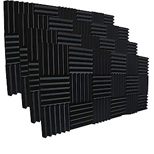 96 Acoustic Foam Panel Wedge Studio Soundproofing Wall Tiles 12" X 12" X 2"