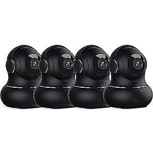 Indoor Security Camera, Litokam Cameras for Home Security with 360°Motion Detection, WiFi Camera Indoor for Baby/Elder/Dog, Pet Camera with Phone APP, IR Night Vision, 2-Way Audio, 4Pack