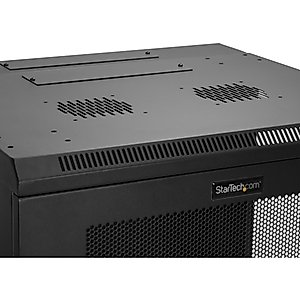 StarTech.com 4-Post 12U Wall Mount Network Cabinet with 1U Shelf, 19in Wall-Mounted Server Rack, Up to 20in Mounting Depth