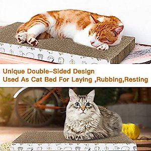 PatiencET Cat Scratcher 4 PCS Cat Scratch Pad Reversible Scratcher Scratching Texture Design Durable Scraper
