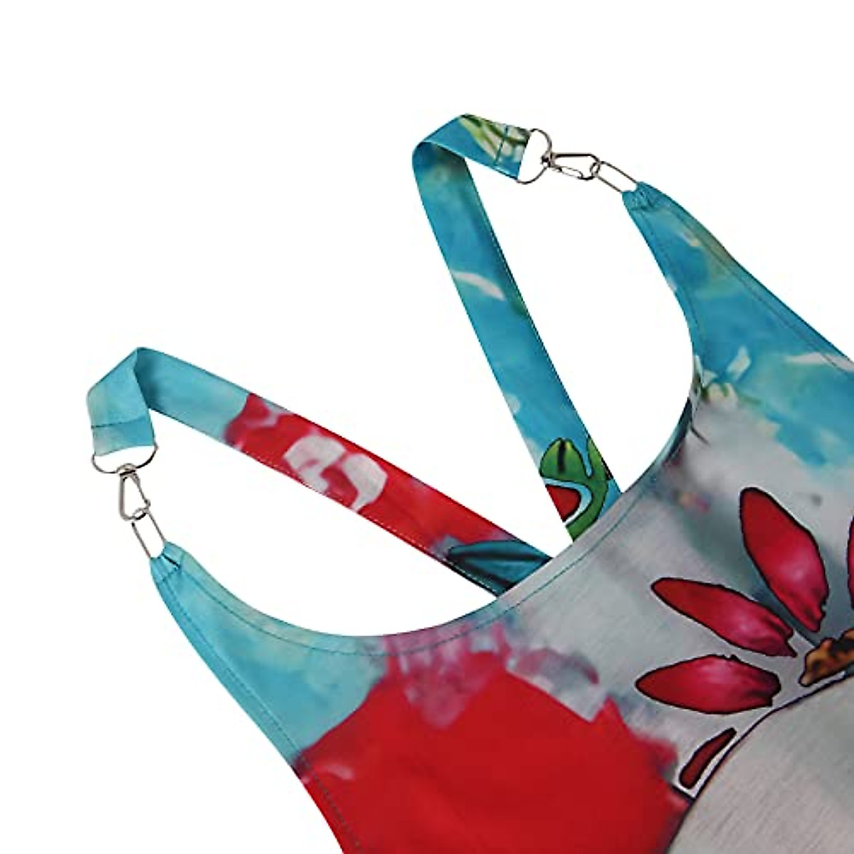 Women Boho Wide Leg Jumpsuits Summer Floral Skeleton Print Plus Size Baggy Dungarees Overalls Y2k Romper Clothes (Color A, X-Large)