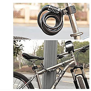 VIGAT Bicycle Lock, Anti-Theft Mountain Bike Combination Lock, Portable Bicycle Riding Accessories for Bicycles, Motorcycles, Gates(Size:1.8m)