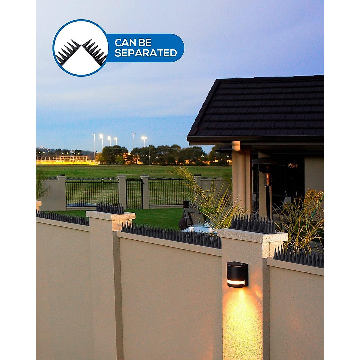 BORHOOD Bird Spikes for Outside, 9 Pack Bird Deterrent Spikes for Small Robin Pigeon Squirrel Raccoon Crow Cats Defender Spikes to Keep Birds Away and Keep Birds from Building Nest-Black