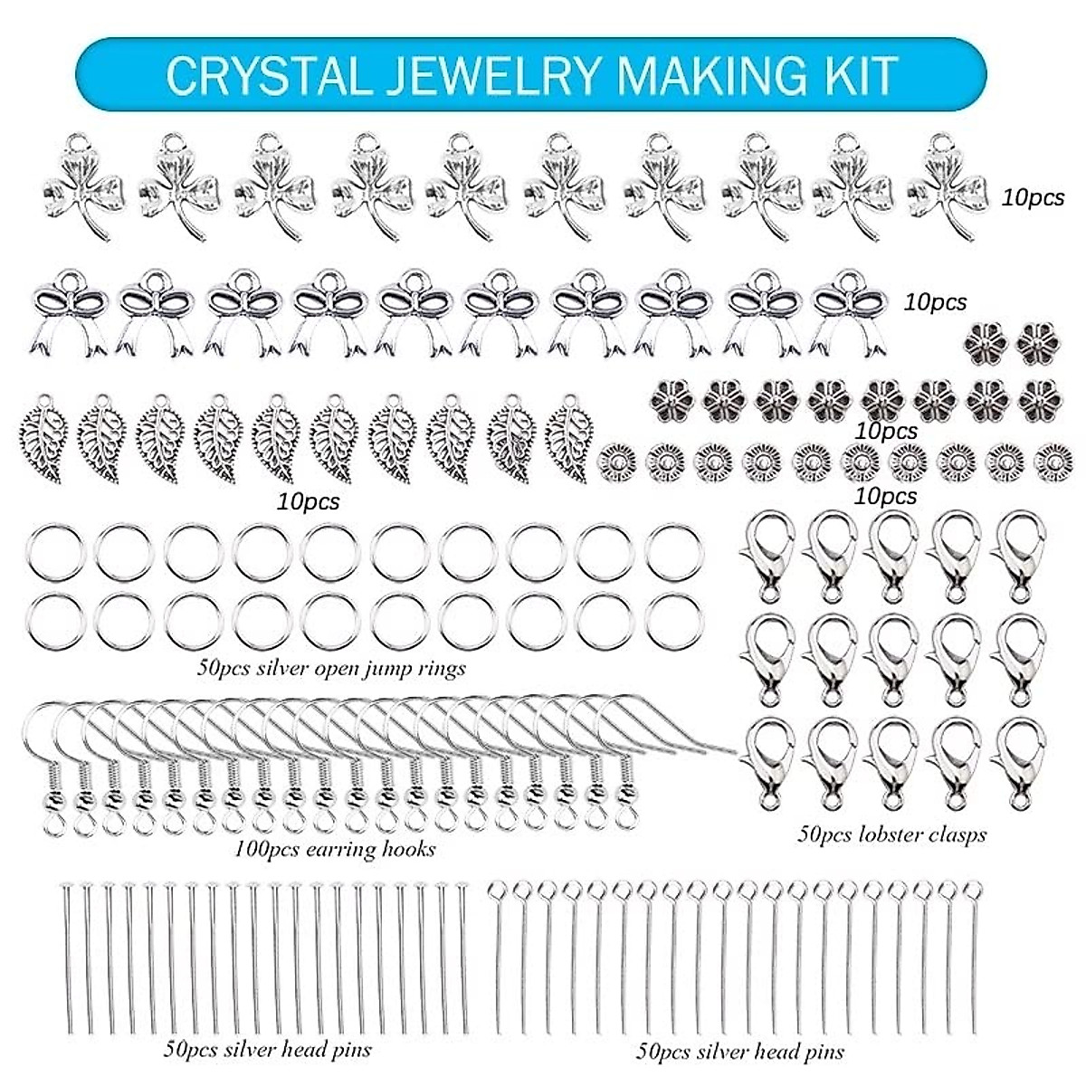 ZLXDP Gemstone Jewelry Making Kit Irregular Chips Stones Crushed Chunked Crystal Pieces Loose Beads for Decor Crafts