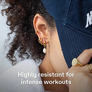 14k Gold Plated Hoop Earrings for Women Trendy Waterproof Sweatproof No Tarnish Jewelry Hey Harper